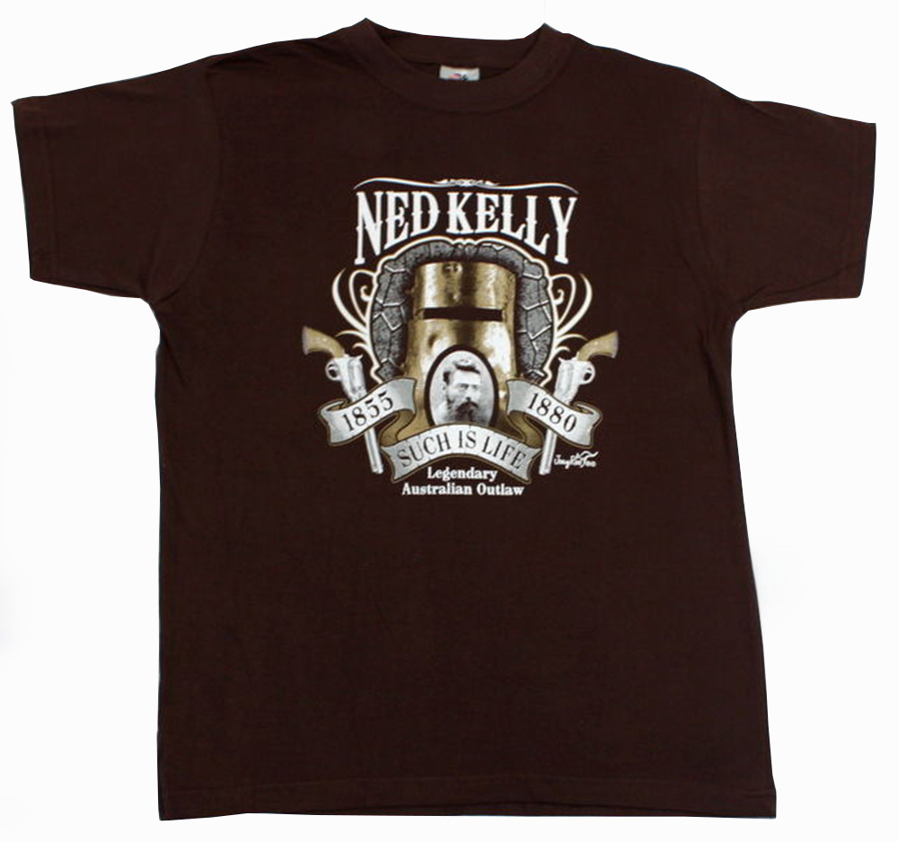 Adult T Shirt Australian Australia Day Souvenir 100% Cotton - Ned Kelly ...