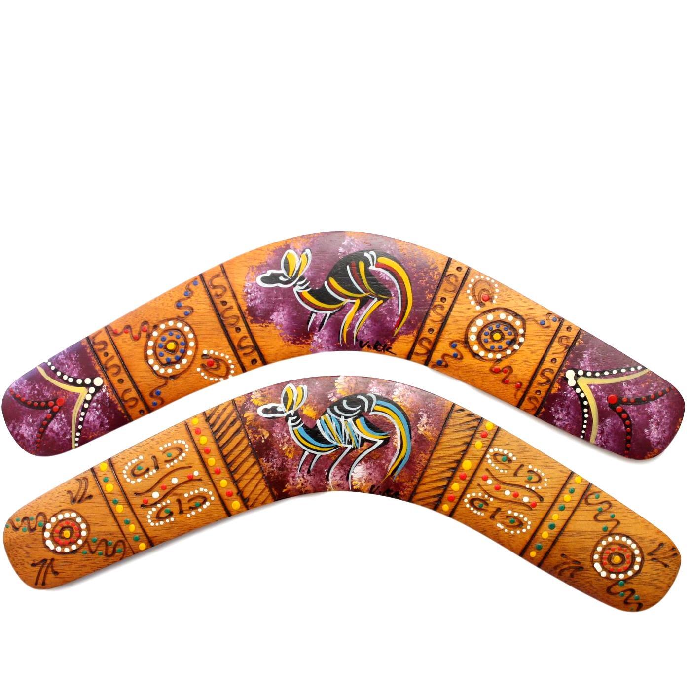 Australia Souvenir Aboriginal Art Boomerang Hand Made Painted Light ...