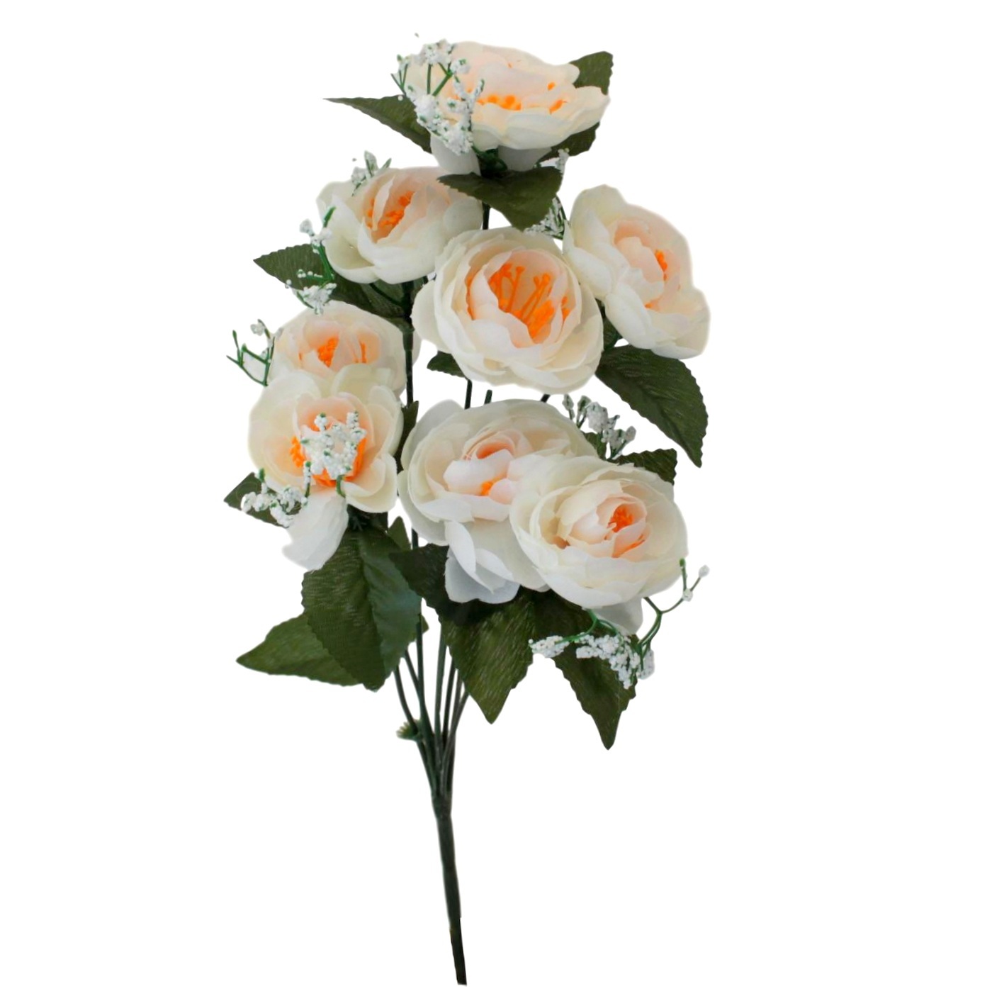 Bunch Artificial Fake Flowers Bouquet Greenery Foliage Leaf Roses ...