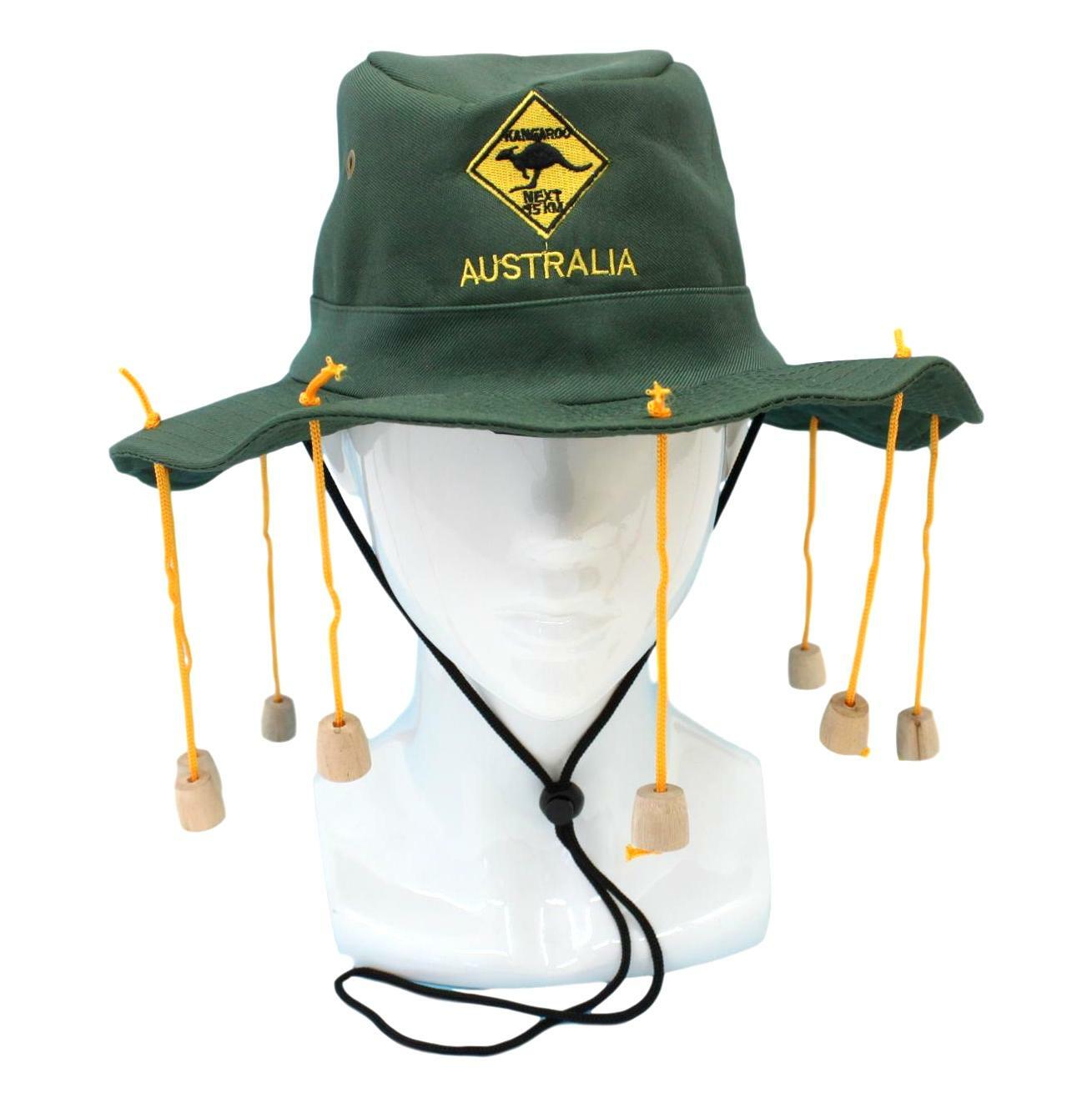 Australian Cork Hat Cotton Souvenir Adult Crocodile Dundee Fancy Dress ...