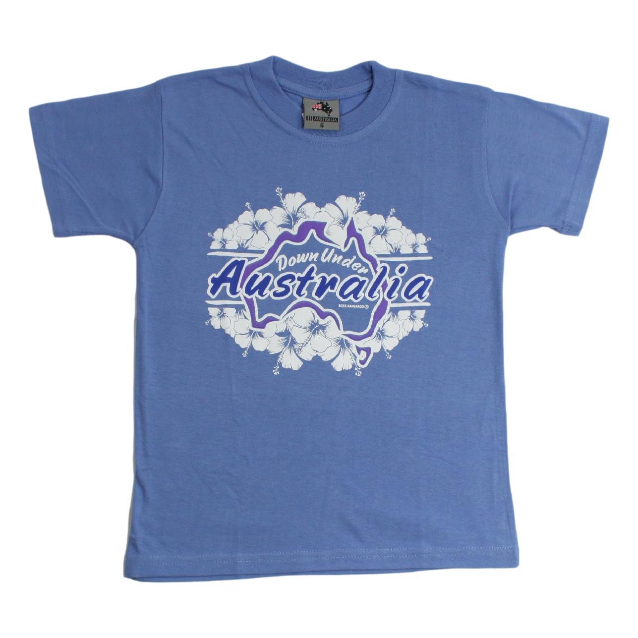 Kids Girls T Shirt Australian Australia Day Souvenir 100% Cotton - Down ...