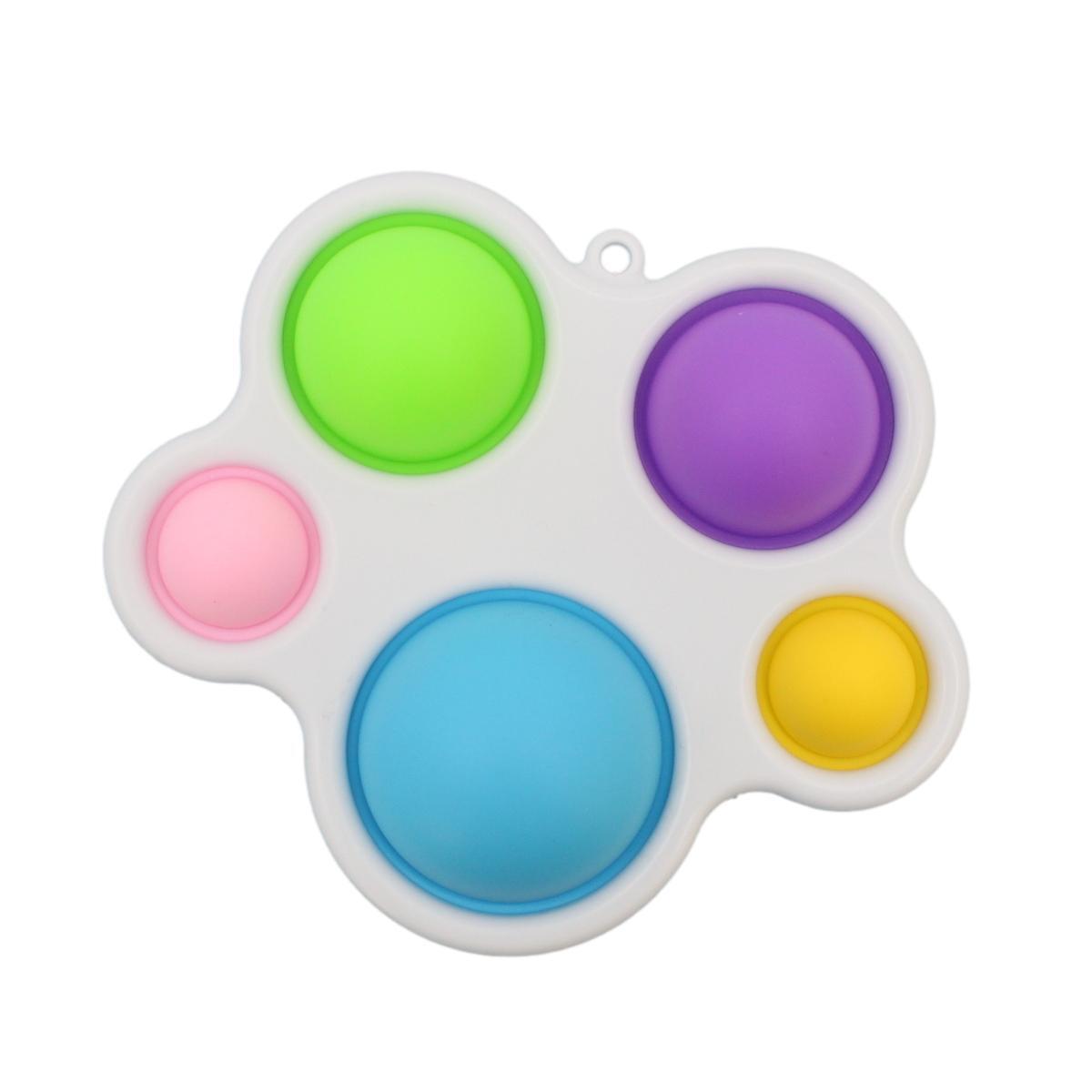 Pop Fidget Toy Push It Simple Dimple Bubble Key Chain Sensory Toy ...