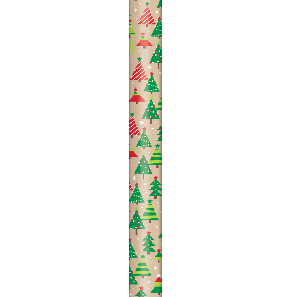 Christmas Kraft Gift Wrap Rolls Wrapping Paper 2m x 70cm Festive Xmas ...