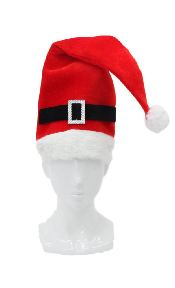 Santa Hat Costume Christmas Dress Up Unisex Adults Kids Novelty Xmas ...