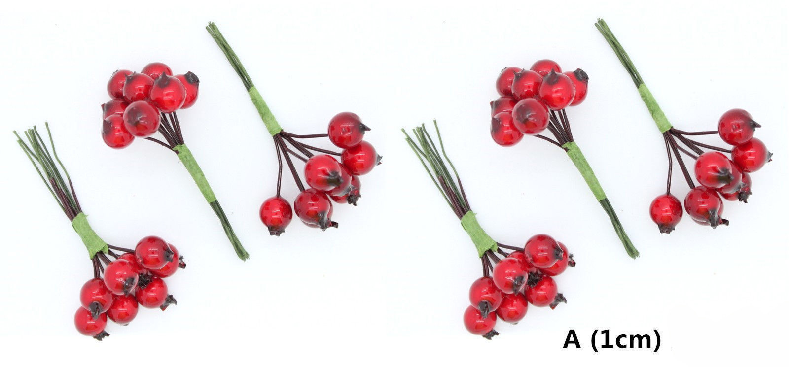 12x Christmas XMAS Red Berry Cranberry Picks Stems Wreath Home ...